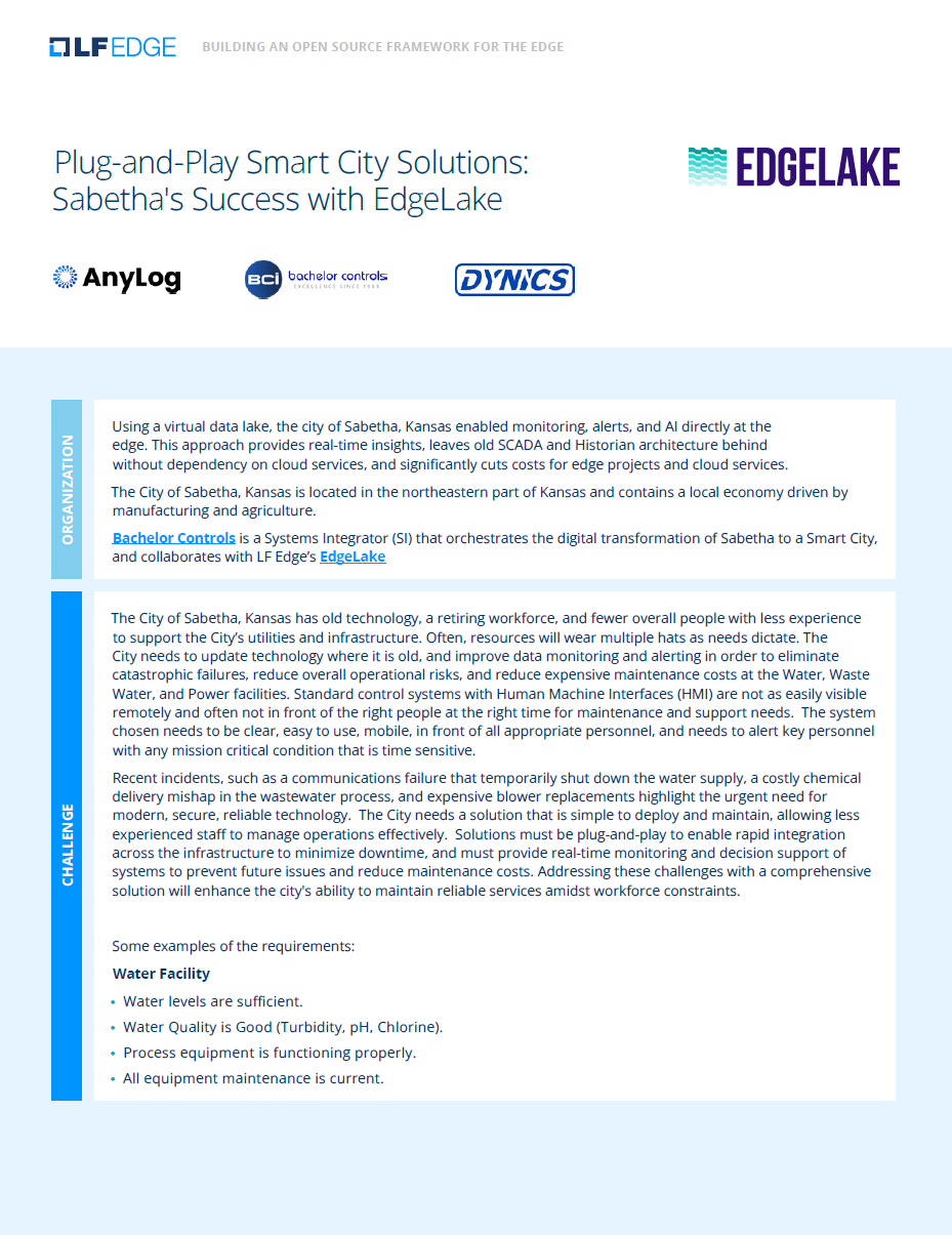 User & Deployment Studies – LF EDGE: Building an Open Source Framework for the Edge.