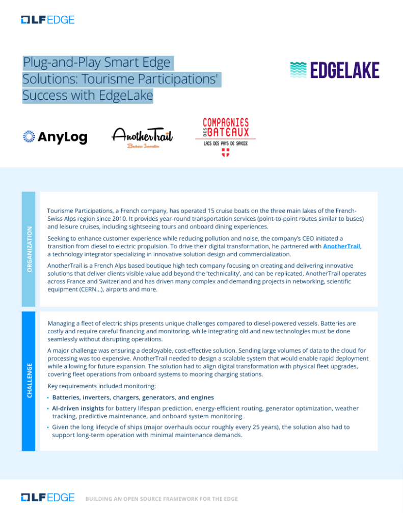 User & Deployment Studies – LF EDGE: Building an Open Source Framework for the Edge.